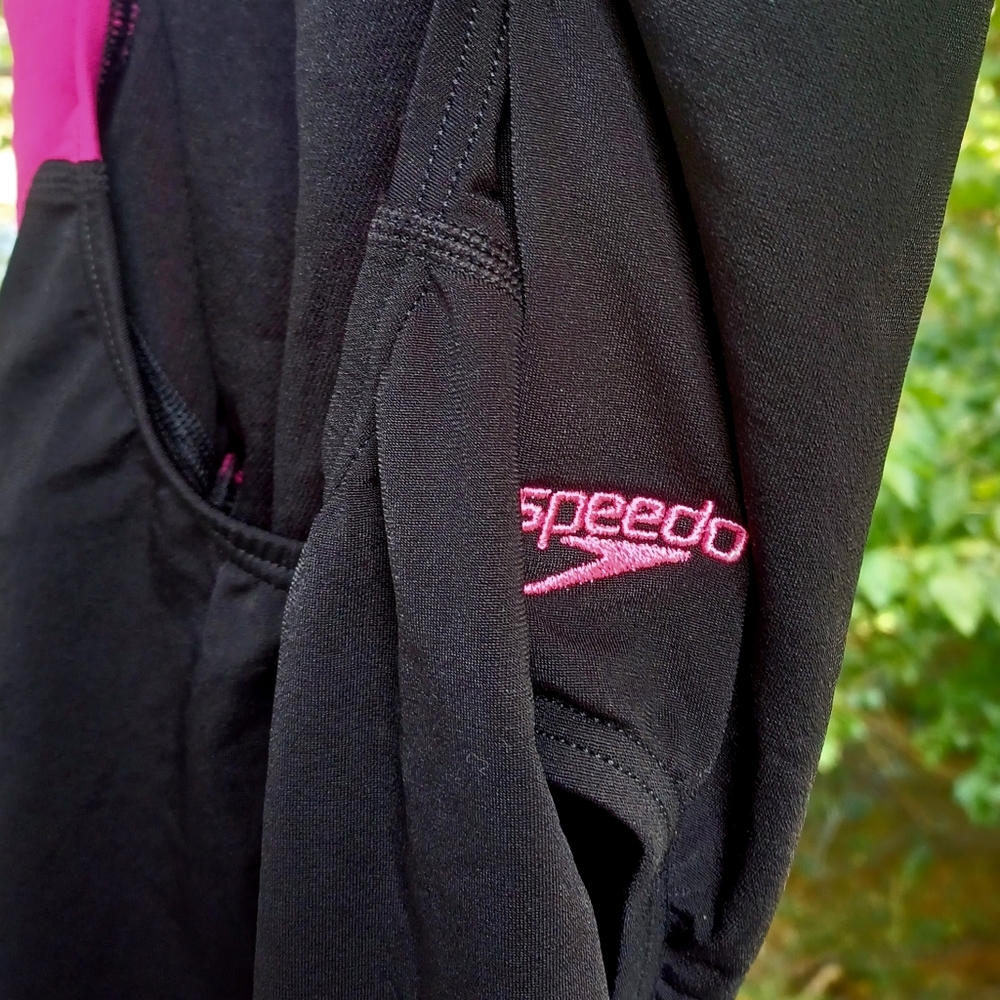 Speedo Black & Neon One Piece Swimsuit - Gem